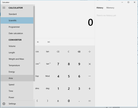 Calculadora en Windows 10: Más científica que nunca en todo
